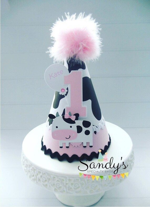 Cow Party Hat, Barnyard Birthday Party Hat, Farm Party, Barnyard Party ...