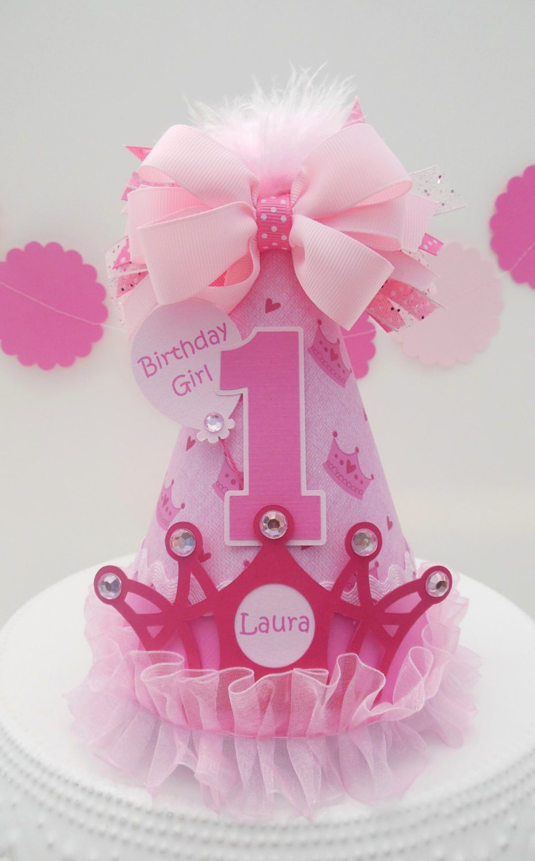 Princess Party Hat, Princess Crown Party Hat, Princess Birthday Hat ...