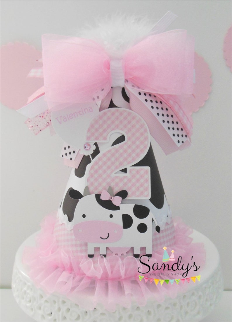 Cow Party Hat Barnyard Birthday Party Hat Farm Party | Etsy