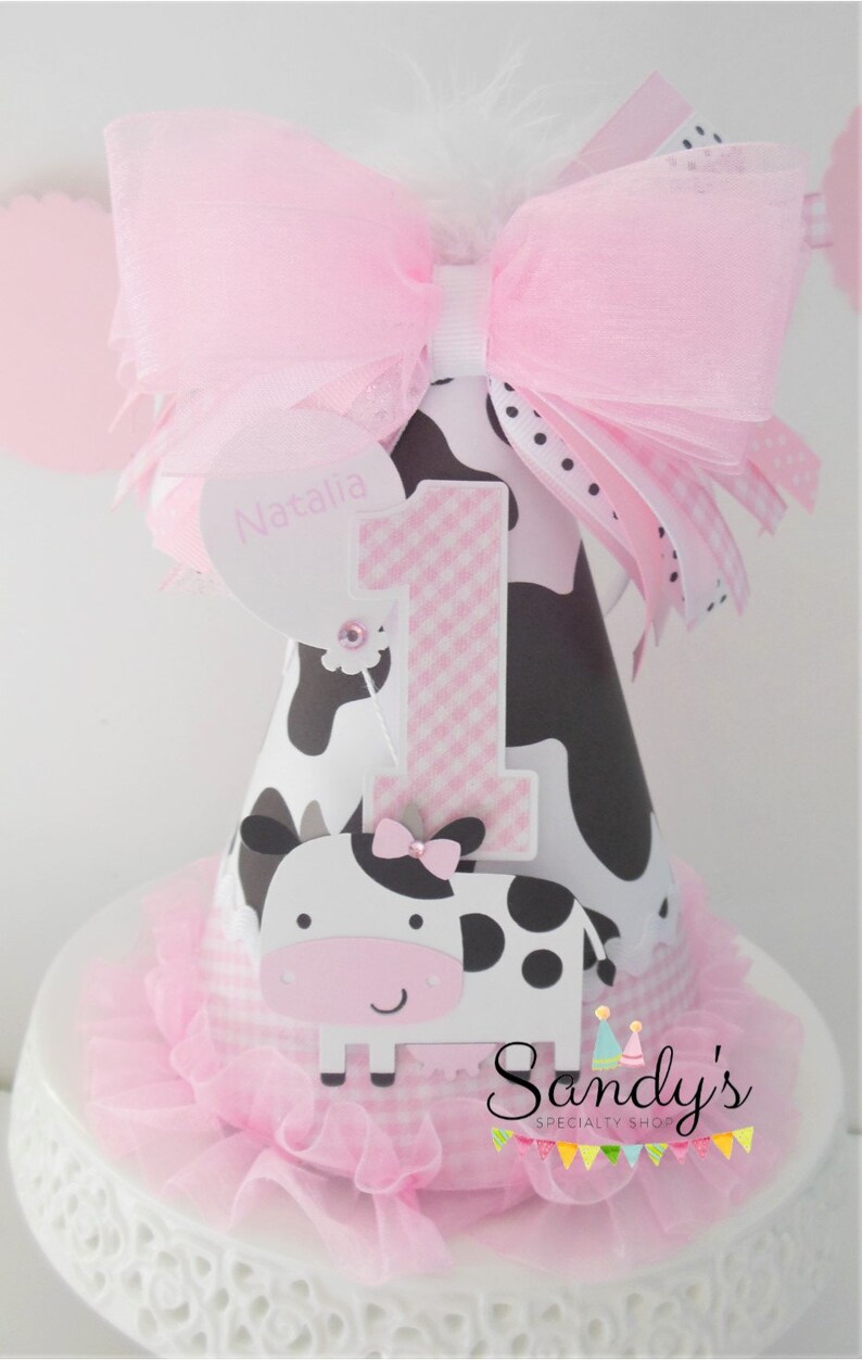 Cow Party Hat Barnyard Birthday Party Hat Farm Party | Etsy
