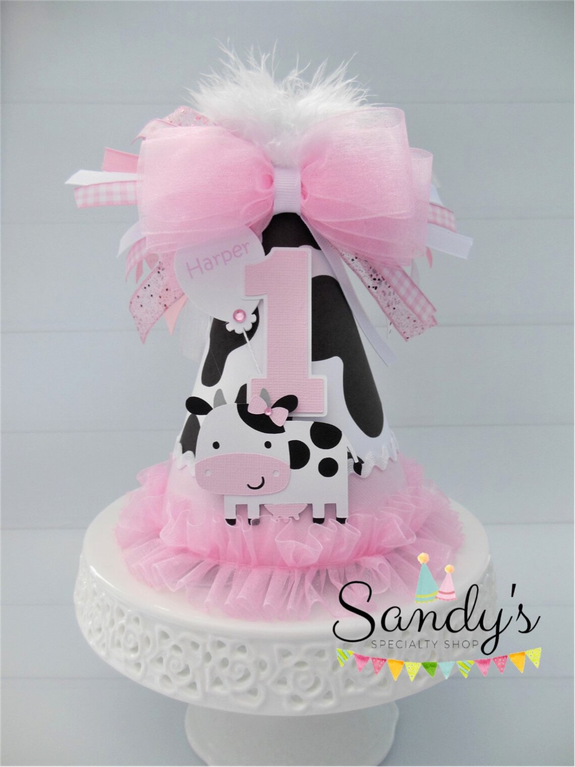 Cow Party Hat Barnyard Birthday Party Hat Farm Party - Etsy