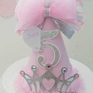 Princess Party Hat, Princess Birthday Hat, Princess Crown, Light Pink ...