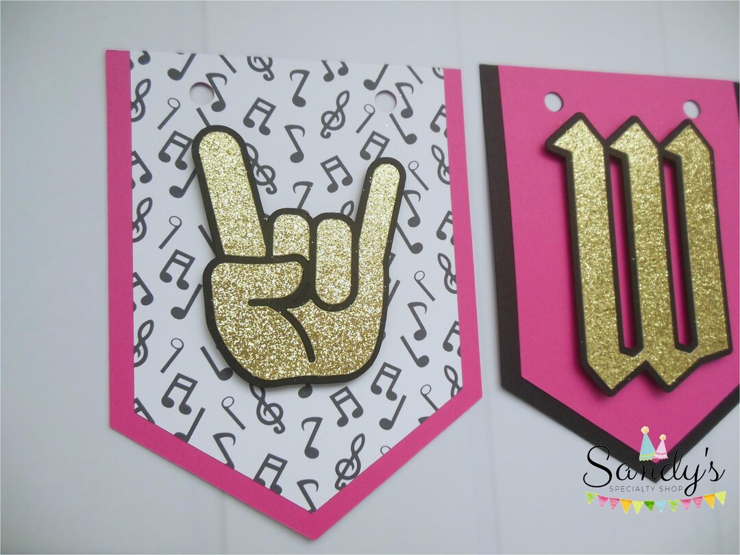Rock Star Personalized Name Banners, Guitar Banners, Personalized First ...