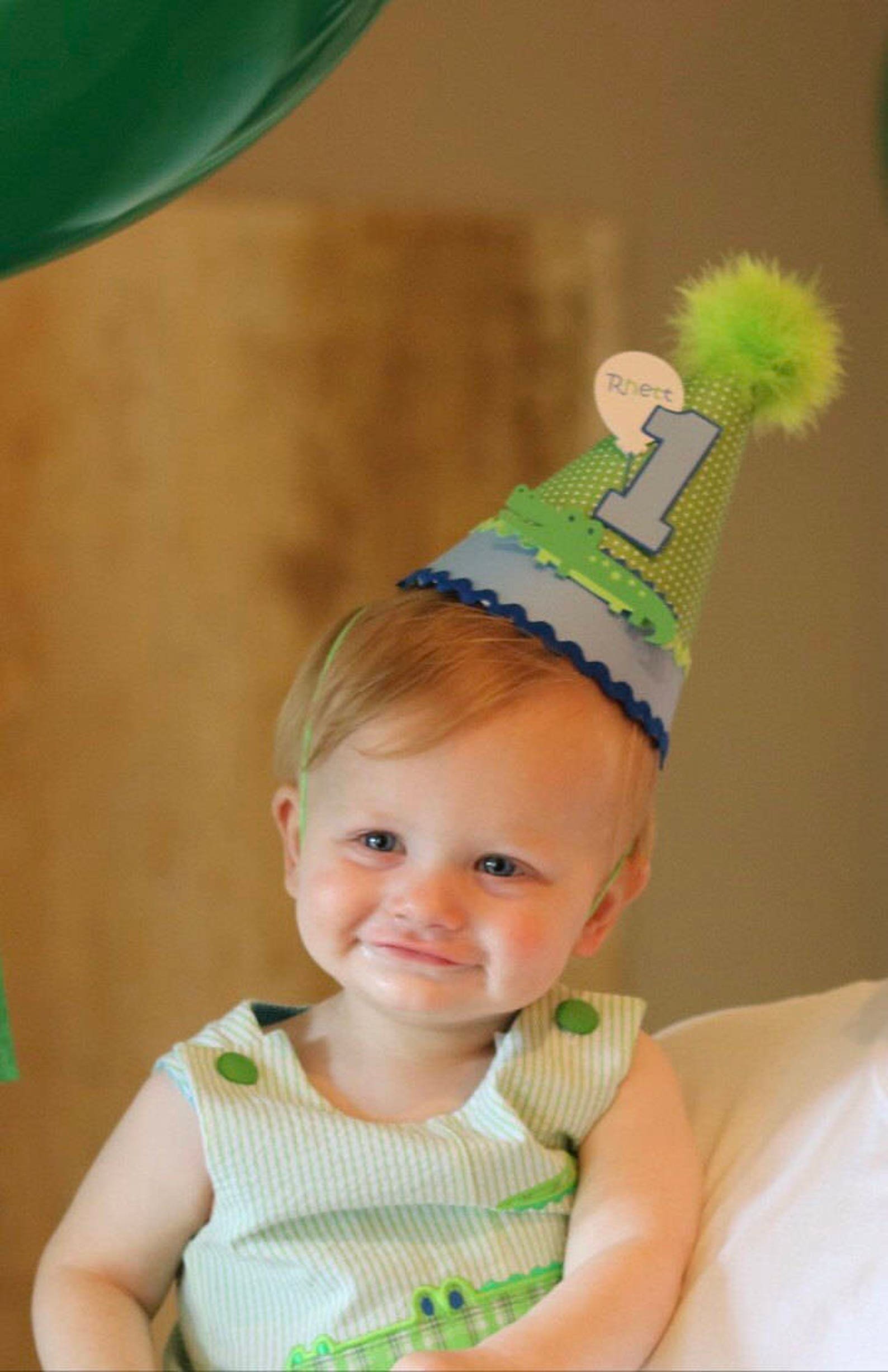 Alligator Birthday Party Hat Bayou Party Theme Chevron | Etsy