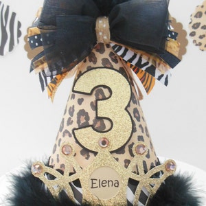 Leopard Party Hat, Cheetah Party Hat, Princess Crown Party Hat, Animal ...