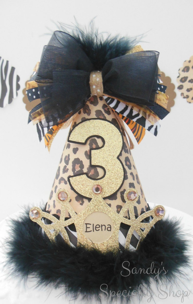 Leopard Party Hat Cheetah Party Hat Princess Crown Party - Etsy Singapore