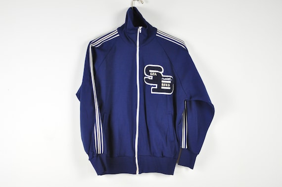 70s Track Jacket - Large | Vintage Sea Bees Jacket | … - Gem