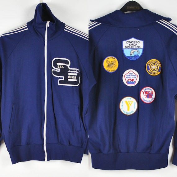 70s Track Jacket - Large | Vintage Sea Bees Jacket | … - Gem