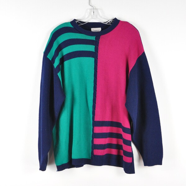 90s Colorful Sweater - Etsy