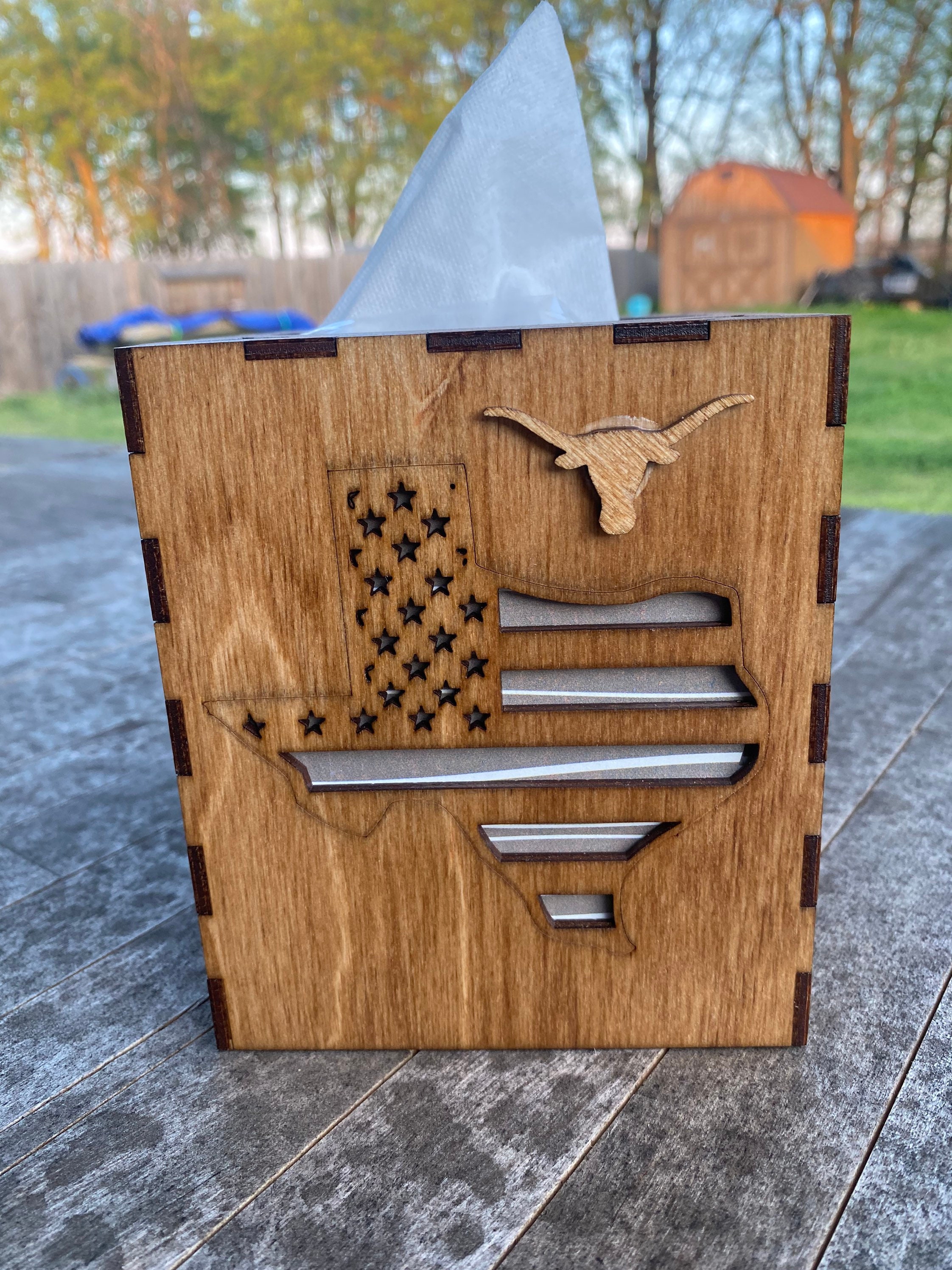 Texas Tissue Box Cover - Etsy