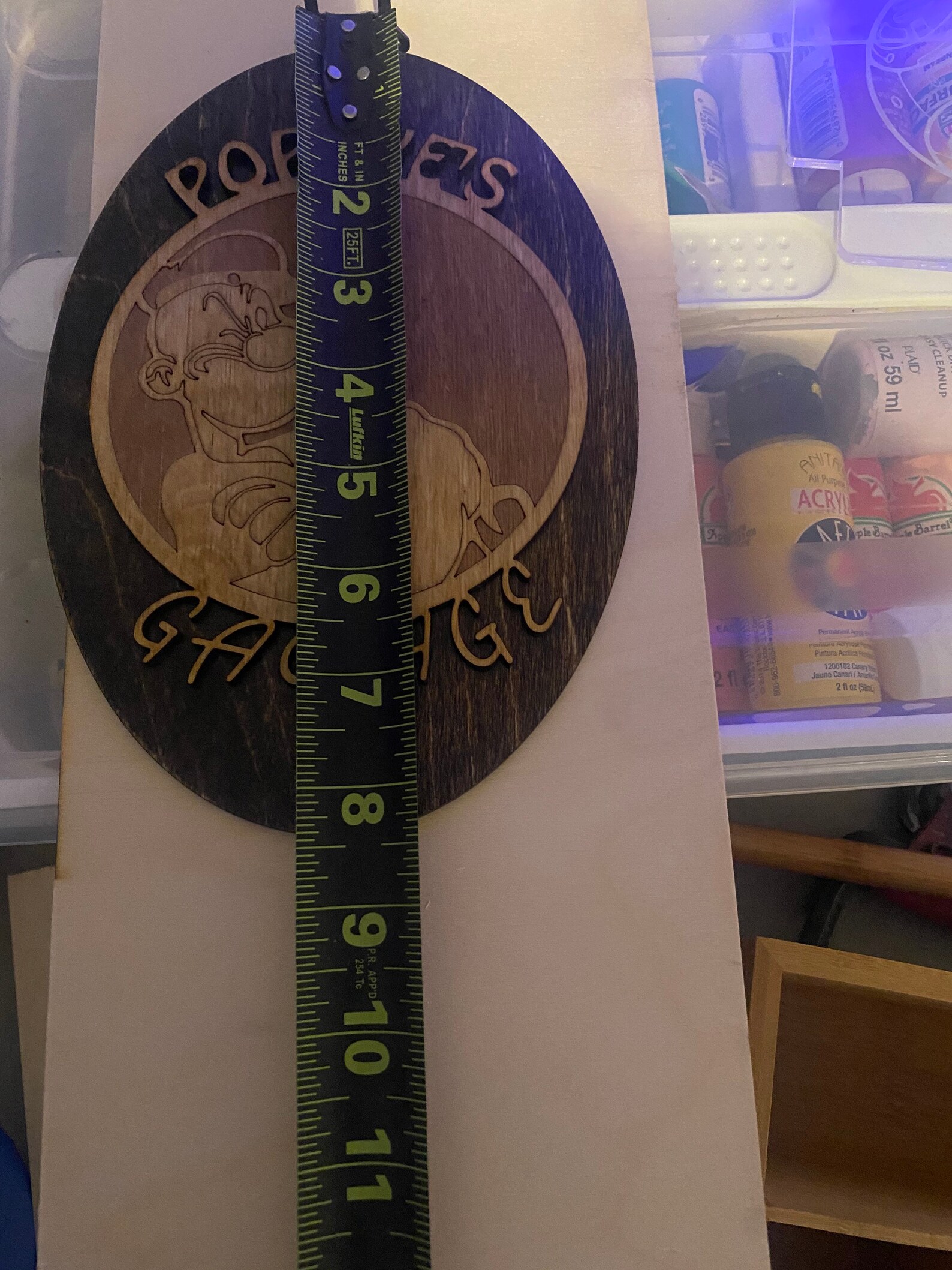 Popeyes Garage Layered Wood Sign | Etsy