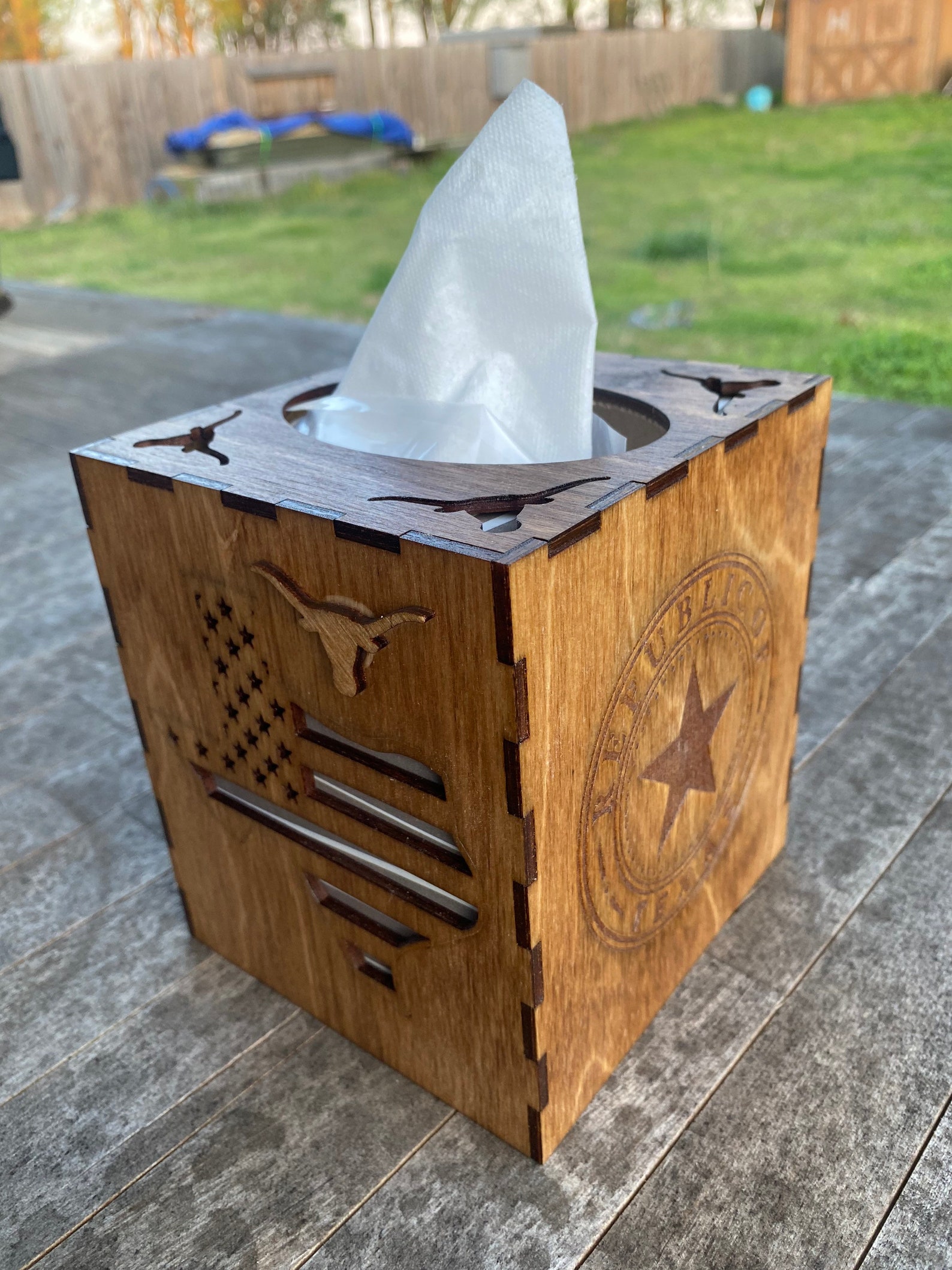 Texas Tissue Box Cover - Etsy
