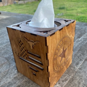Texas Tissue Box Cover - Etsy