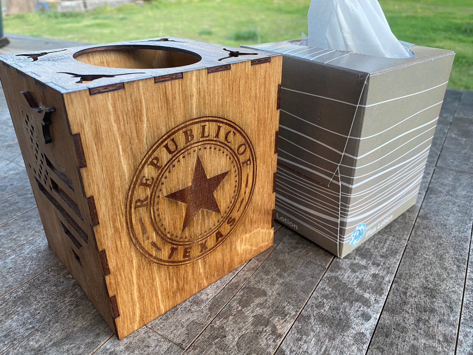 Texas Tissue Box Cover - Etsy