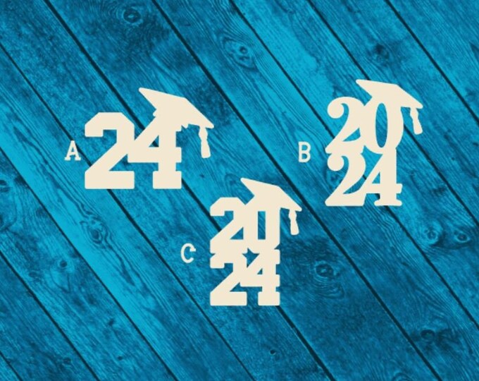 Laser Cut Unfinished DIY 2024 Graduation Blanks, Unfinished Wood ...