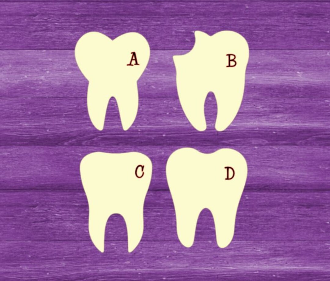 Laser Cut Unfinished DIY Tooth Blanks Unfinished Wood Tooth - Etsy