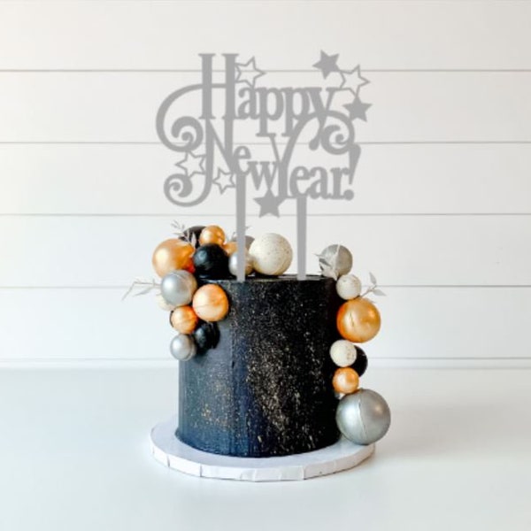 New Year Cake Topper - Etsy