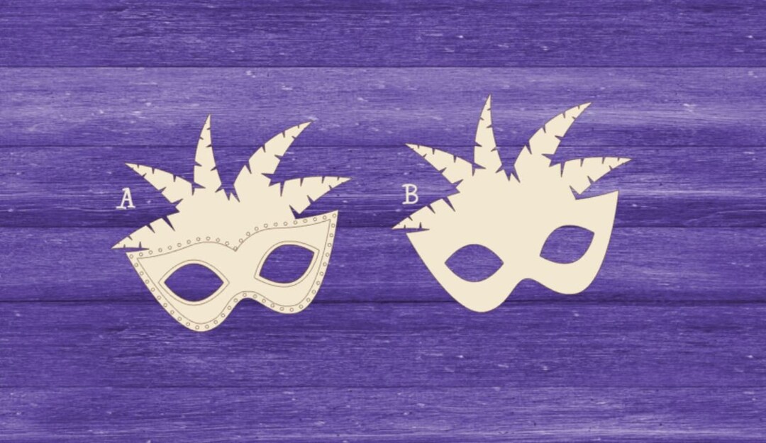 Laser Cut Unfinished DIY Wood Mardi Gras Mask Blanks, Unfinished Wood ...