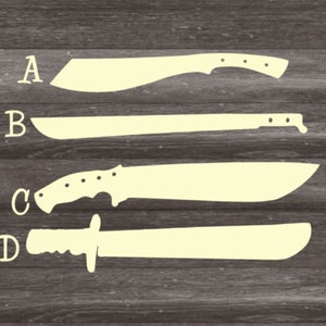 Laser Cut Unfinished DIY Machete Blanks, Unfinished Wood Machete Cut ...
