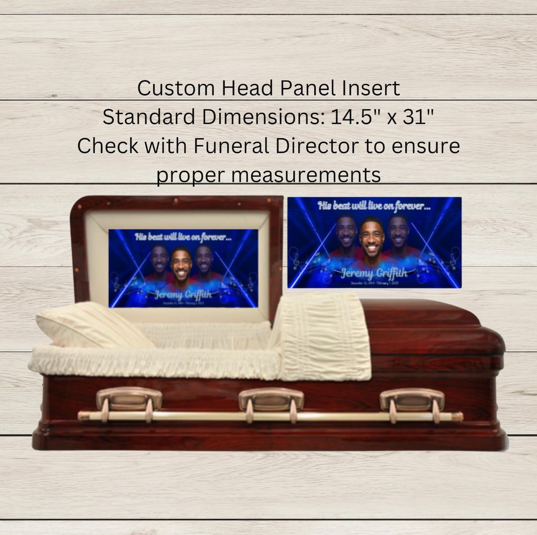 Custom Music Casket Panel, Casket Head Panel Insert, Personalized ...
