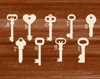 Key Laser Cut Out Unfinished Wood Shape Craft Supply KEY14 - Etsy
