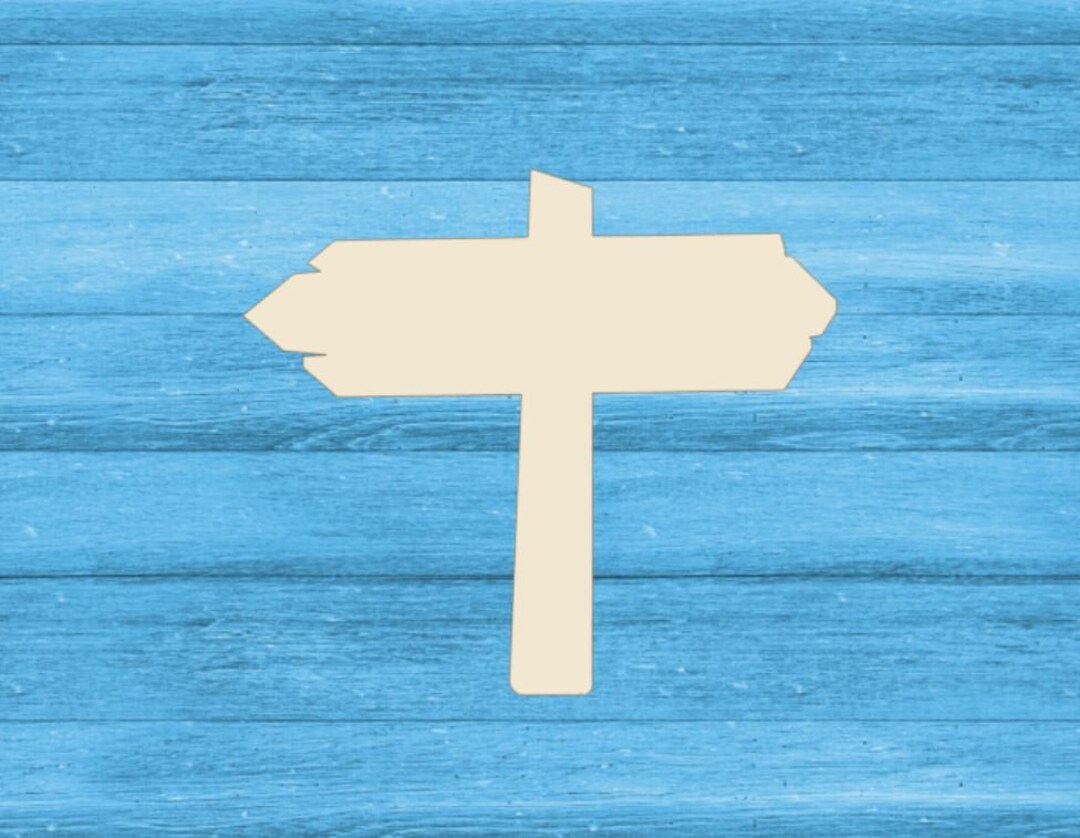 Laser Cut Road Sign, Unfinished Wood Directional Sign Cut Out, Laser ...