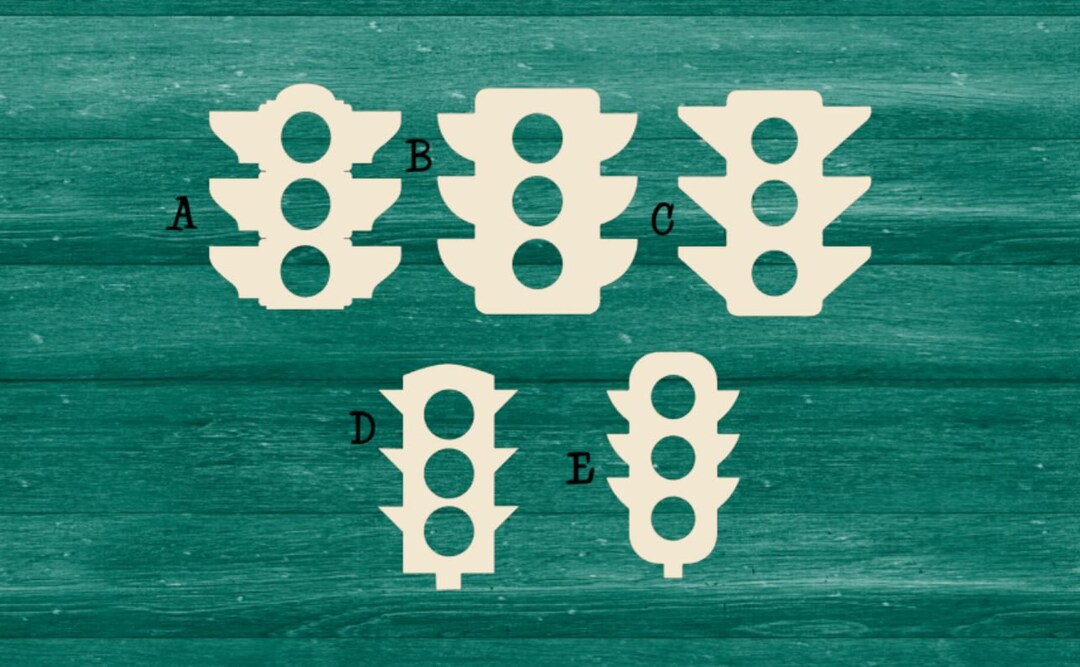Laser Cut Unfinished DIY Traffic Light Blanks, Unfinished Wood Traffic ...
