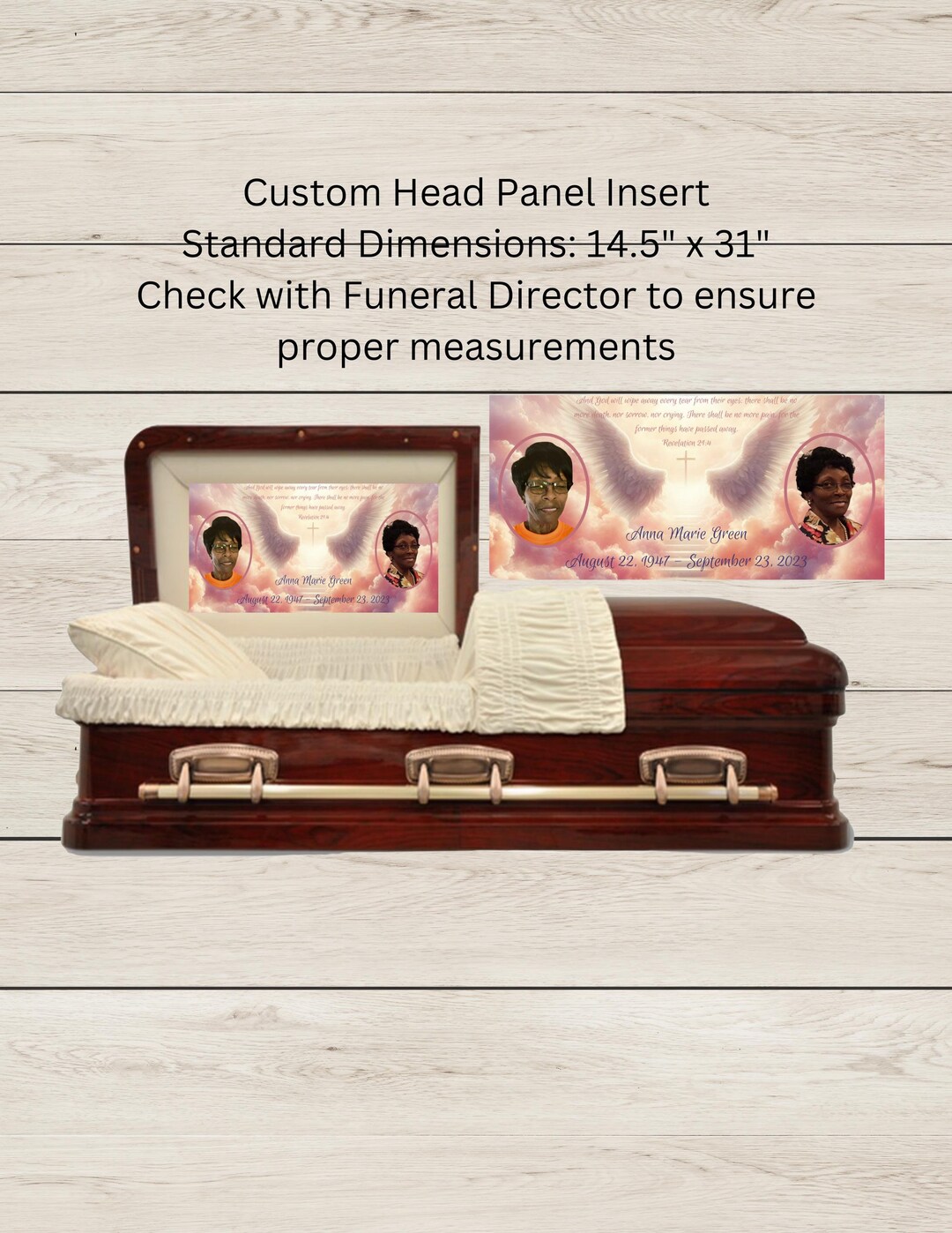 Custom Casket Panel, Casket Head Panel Insert, Personalized Casket ...