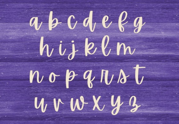 Lower Case Script Alphabet