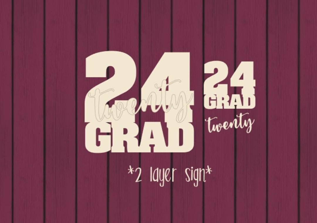 Laser Cut Unfinished DIY 2024 Graduation Blanks, Unfinished Wood ...