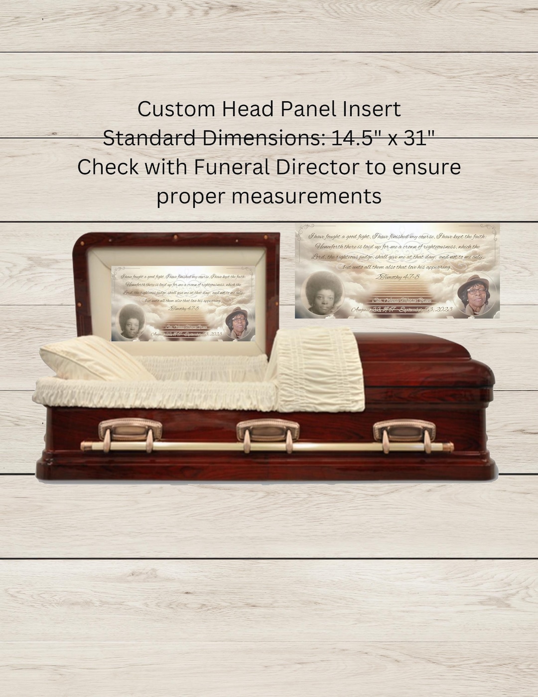 Custom Casket Panel, Casket Head Panel Insert, Personalized Casket ...