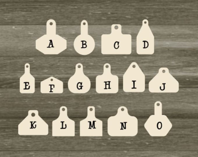 Laser Cut Unfinished DIY Cow Tag Shapes With Holes Blanks, Unfinished ...