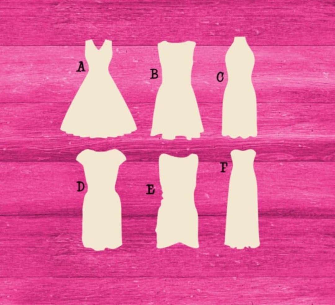 Laser Cut Unfinished DIY Dress Blanks, Unfinished Wood Dress Cut Out ...
