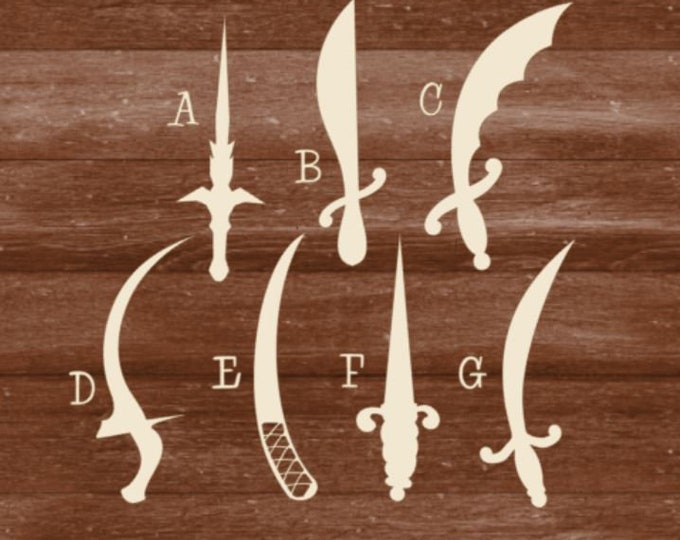 Laser Cut Unfinished DIY Sword Blanks, Unfinished Wood Sword Cut Out ...