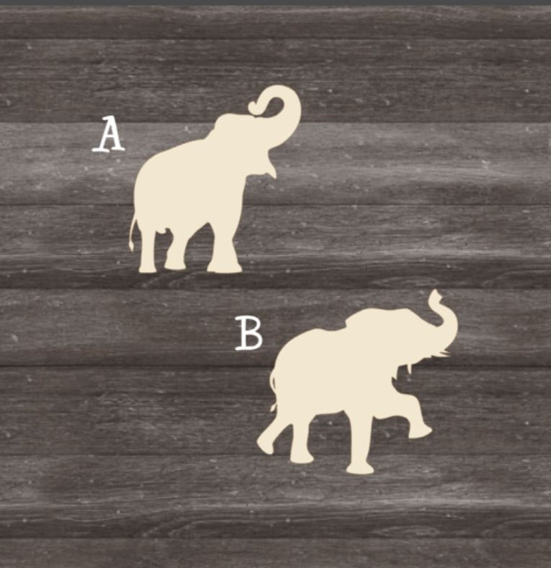 Laser Cut Unfinished DIY Elephant Blanks, Unfinished Wood Elephant Cut ...
