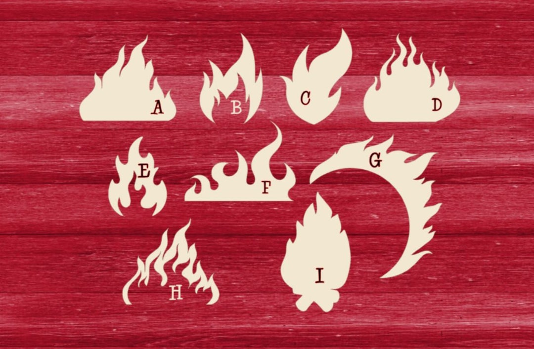Laser Cut Unfinished DIY Fire Blanks, Unfinished Wood Fire Cut Out ...