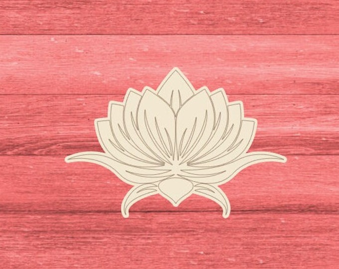 Lotus Yoga Shape, 3 20, Laser Cut Lotus Flower, Unfinished Wood, Wooden ...