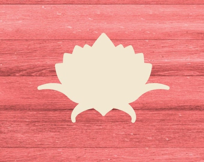 Lotus Yoga Shape, 3 20, Laser Cut Lotus Flower, Unfinished Wood, Wooden ...