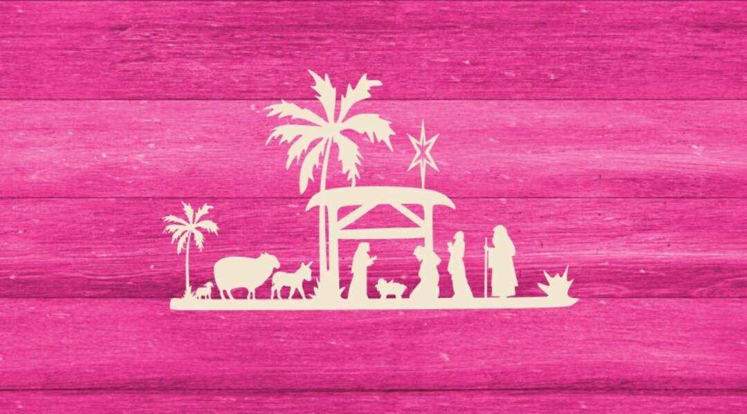 Laser Cut 8 24 Nativity Scene, Unfinished Wood Nativity Cut Out ...