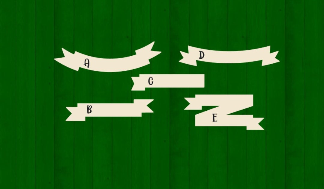 Laser Cut Unfinished DIY Banner/ribbon Blanks, Unfinished Wood Banner ...