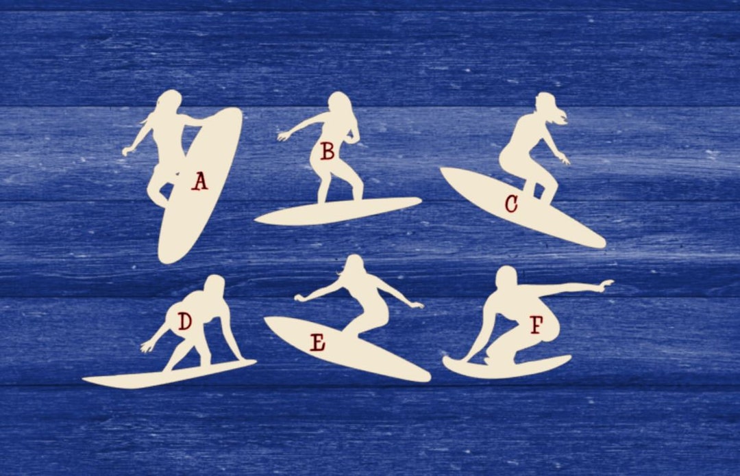 Laser Cut Unfinished DIY Surfer Girl Blanks Unfinished Wood - Etsy