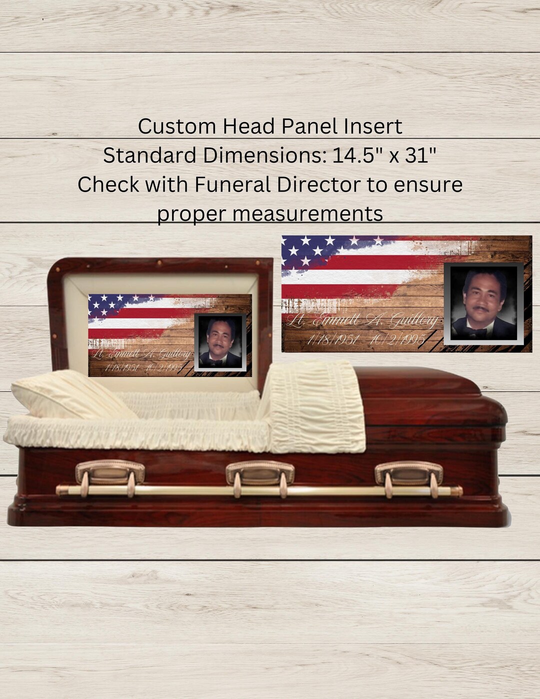 Custom Casket Panel, Casket Head Panel Insert, Personalized Casket ...