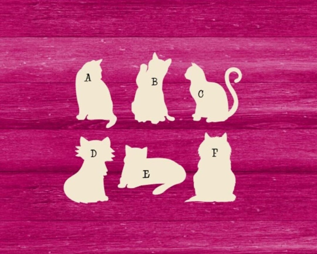 Laser Cut Unfinished DIY Wood Cat Blanks, Unfinished Wood Cat Cut Out ...