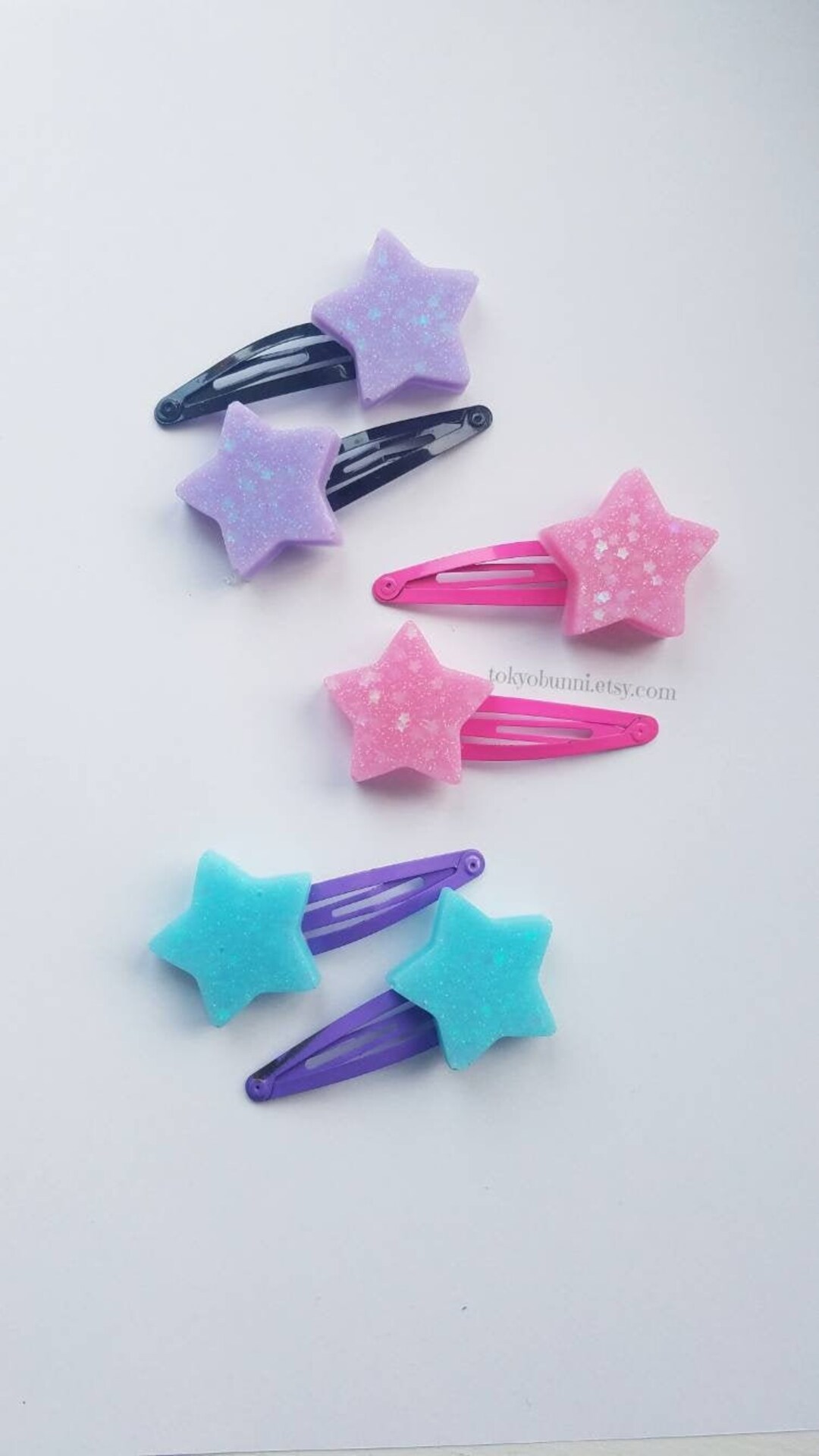 Decora Glitter Star Hair Clips - Etsy