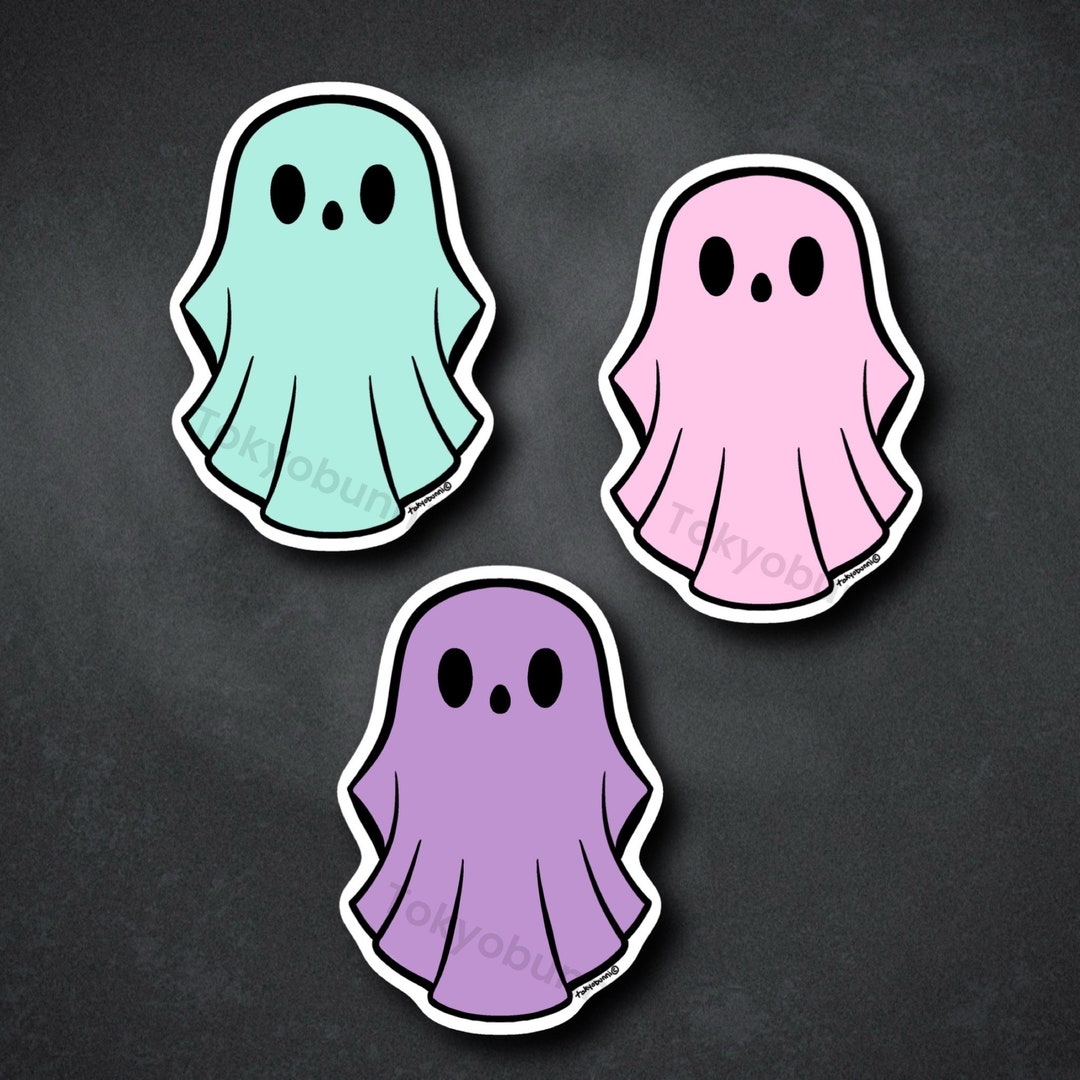 Pastel Goth Ghost Kawaii Vinyl Sticker - Etsy