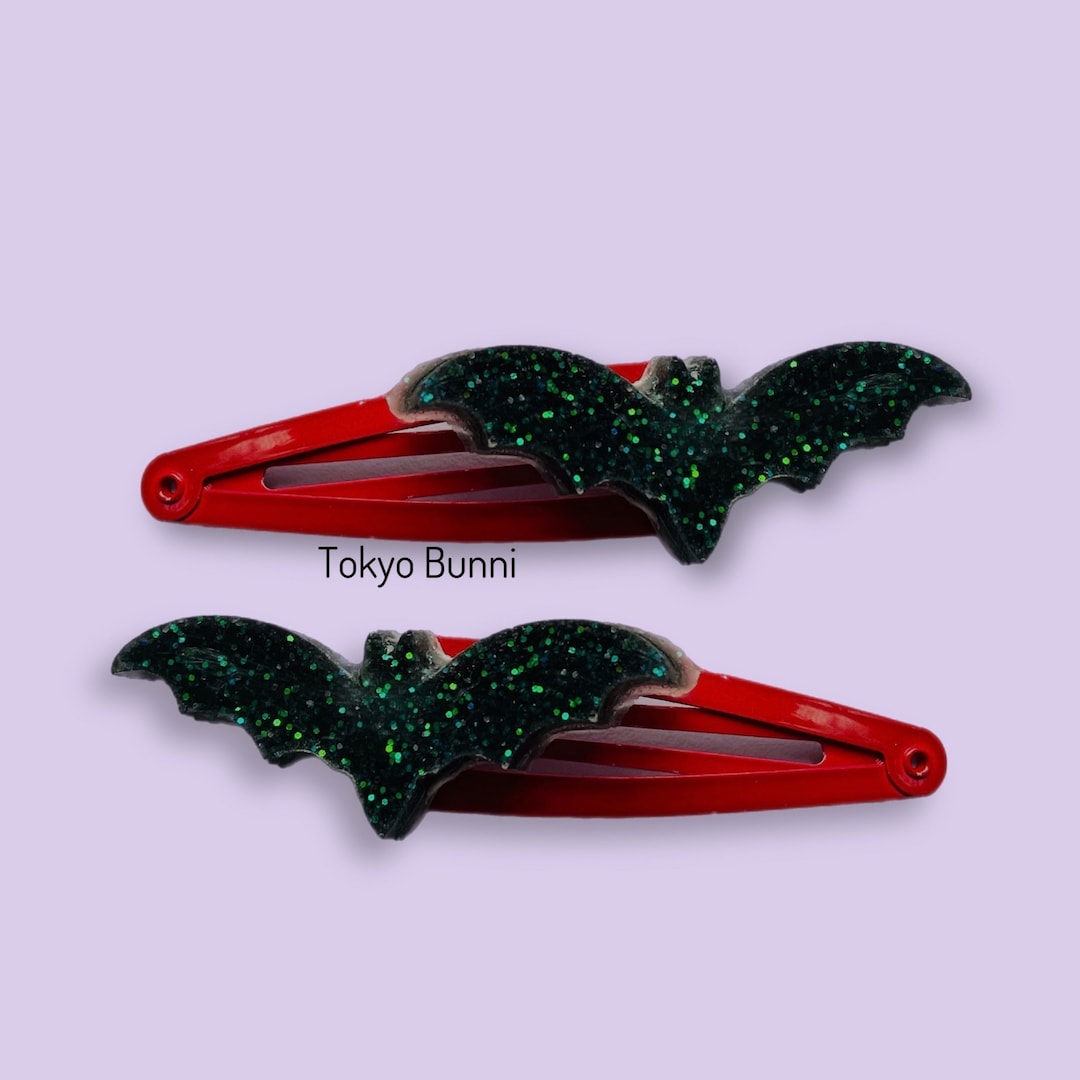 Bat Hair Clips With Red Clips - Etsy