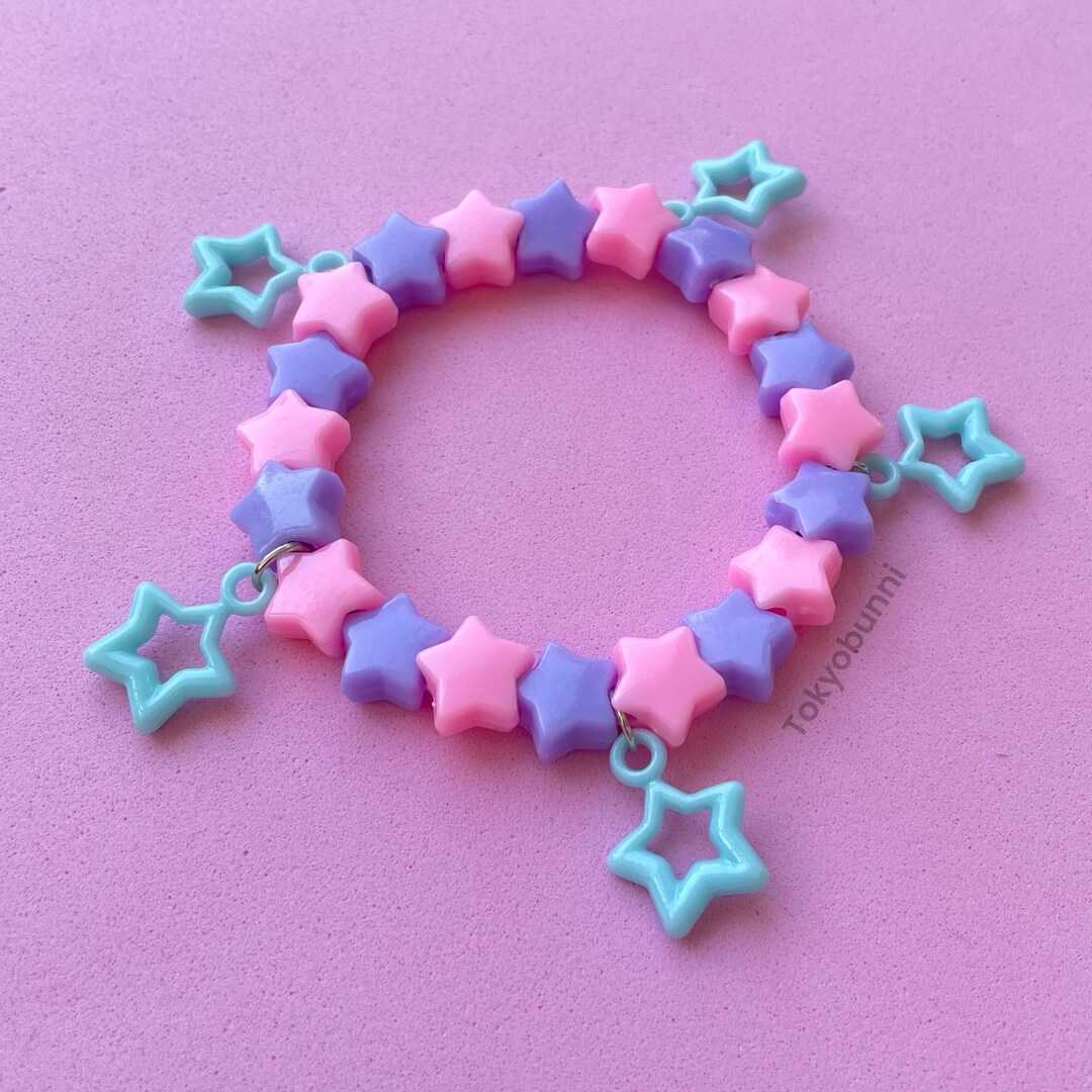 Kawaii Pastel Charm Bracelet - Etsy