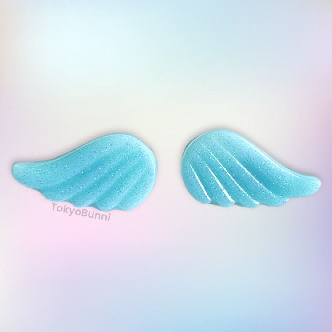 Angel Wing Hair Clips Blue - Etsy