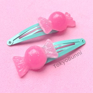 Pink Mint Kawaii Candy Hair Clips - Etsy