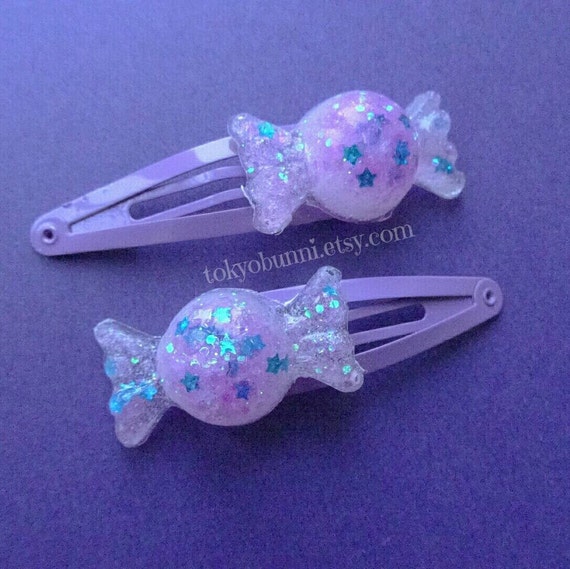 Lavender Pink Candy Hair Clips